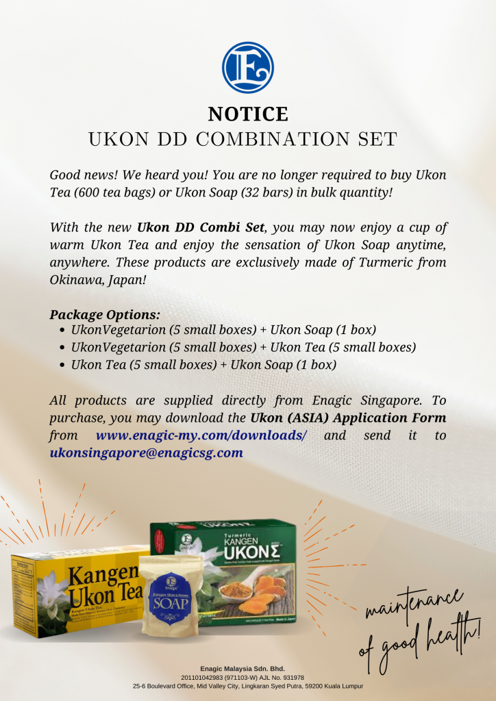 NOTICE | UKONDD Combination Set (NEW) - Enagic (Malaysia) Sdn Bhd